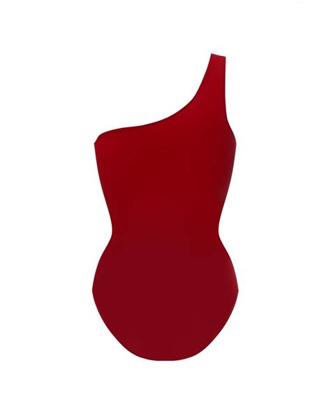 Купальник Double Red слитный на одно плечо