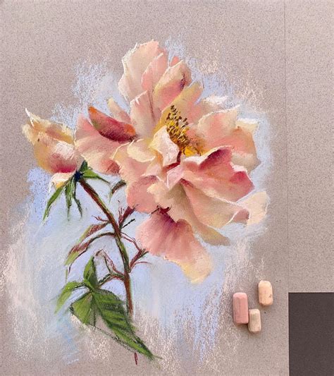 La imagen puede contener: flor y planta | Chalk pastel art, Soft pastel ...