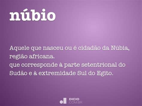 Núbio - Dicio, Dicionário Online de Português