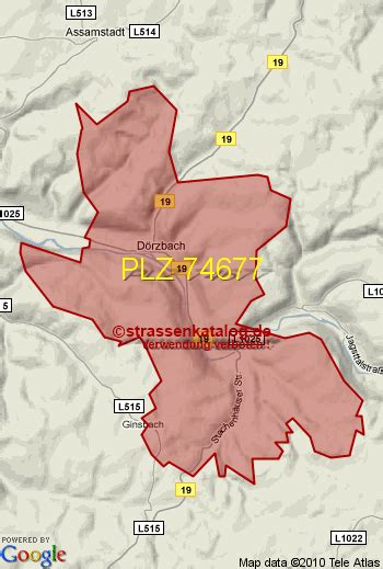 Postleitzahlgebiet 74677 - PLZ