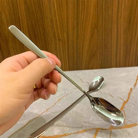 Купить Ложка из нержавеющей стали с длинной ручкой, ложка для ...