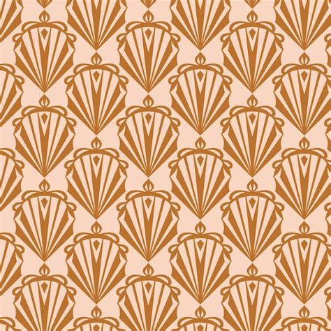 Flache Design-Art-Deco-Musterillustration | Kostenlose Vektor
