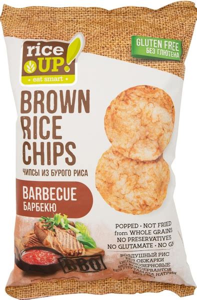 Чипсы Rice Up из бурого риса Барбекю 60г - купить с доставкой по ...