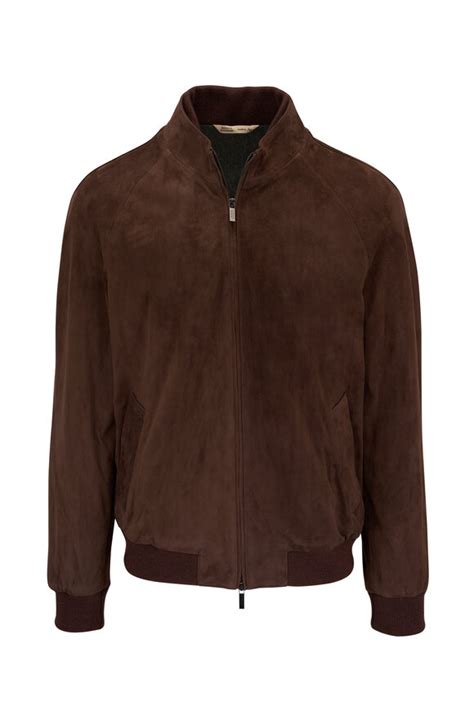 Maurizio Baldassari - Brown Suede Bomber Jacket