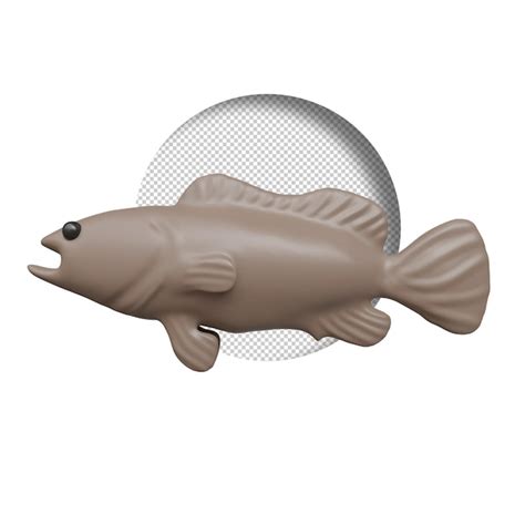 Premium PSD | Fish 3d render