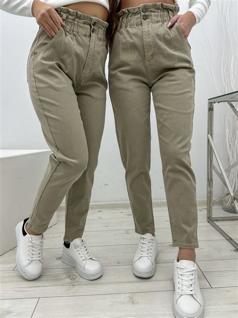 Spodnie Jeansowe BEŻOWE OSHER | FAU-BUTIK