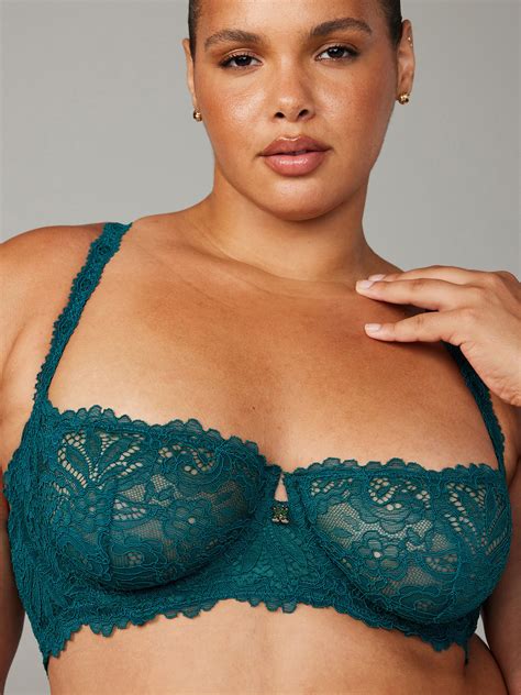 Romantic Corded Lace Unlined Balconette Bra in Green | SAVAGE X FENTY ...