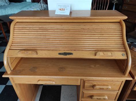 American Lifestyle Oak Roll Top Desk | Roth & Brader Furniture