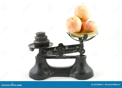 Weighing apples. stock photo. Image of weights, scales - 20330864