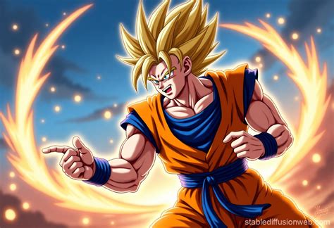 Gogeta SSJ4 Pointing Goku Ultra Instinct | Stable Diffusion Online