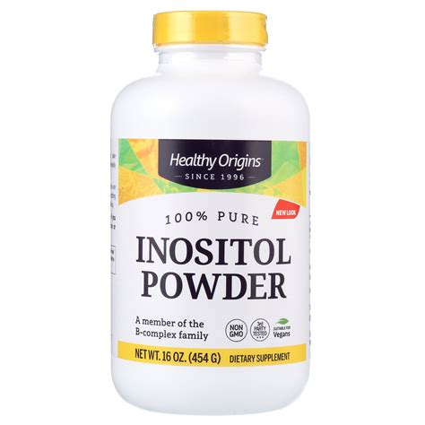 Healthy Origins 100% Pure Inositol Powder, 16 Oz - Walmart.com ...