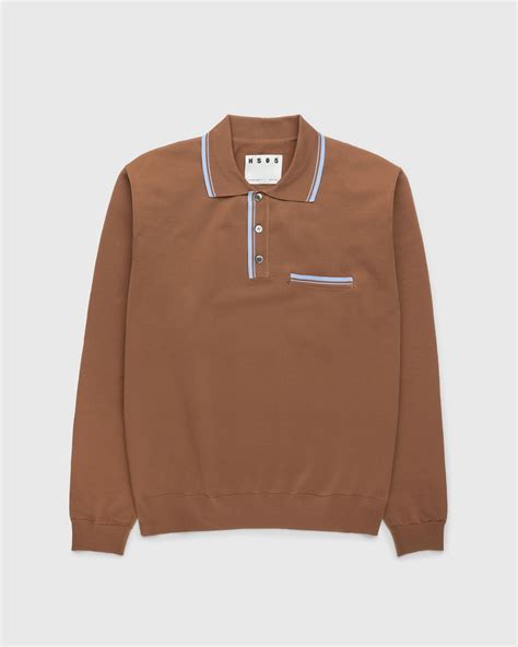 Highsnobiety HS05 – Long Sleeves Knit Polo Brown