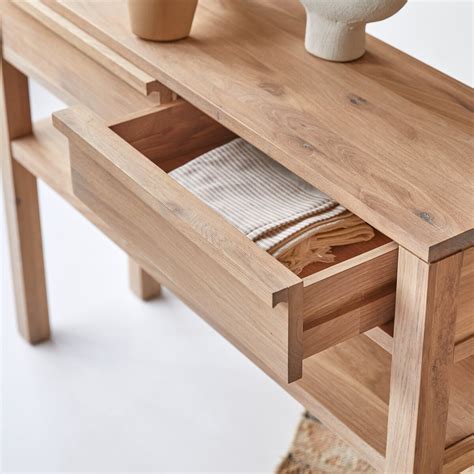 Konsole aus Eiche 110 cm – Wohnzimmermöbel – Tikamoon