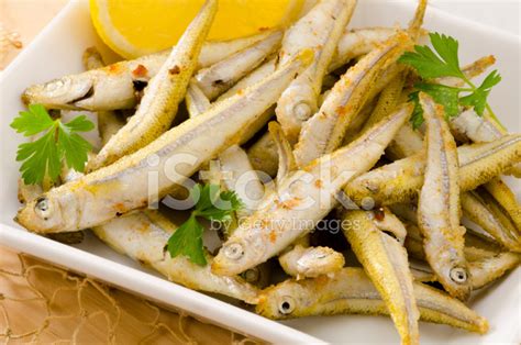 Spanish Cuisine. Deep Fried Seafood. Pescaito Frito. Stock Photo ...