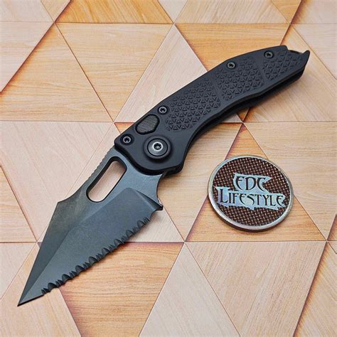 Microtech Borka Auto Stitch A S/E 169-3DLCTS DLC Full Serrated Standard ...