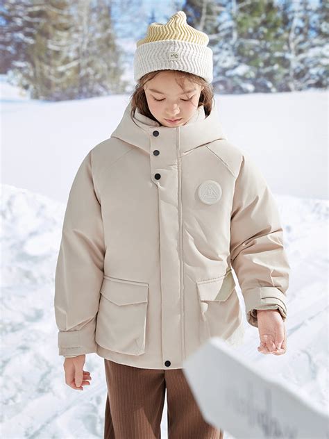 Balabala Kids Unisex Cream White Down Jacket – balabala