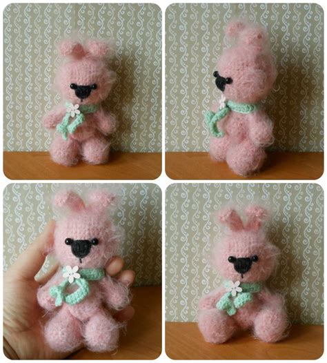 Игрушка амигуруми "Зая-пушистик"
