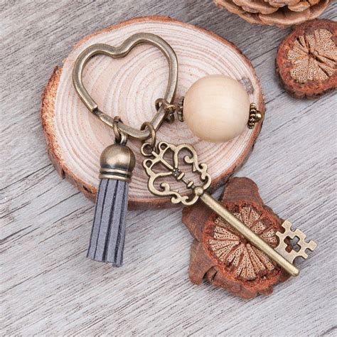 Купить товар DoreenBeads Античная Бронзовая сердце Брелки и Кольца Для ...