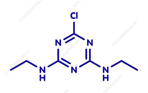 Simazine herbicide molecule, illustration - Stock Image - F030/0208 ...