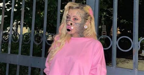 Teen turns herself into 'bimbo Barbie' with tattooed eyeballs and ...