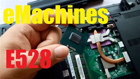 eMachines E528 - Замена процессора на 2 ядра - YouTube