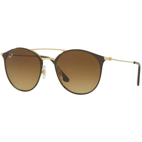Luxottica - Ray-Ban RB3546 900985 49M Gold Top Brown/Brown Gradient ...