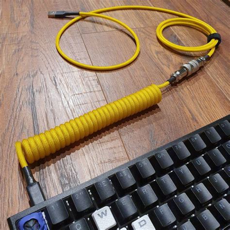 Yellow Coiled Artisan USB C Cable for Mechanical Keyboards - Etsy
