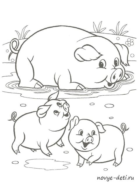 Раскраска для детей с образцами Домашние животные | Farm animal ...