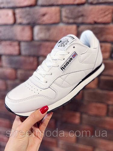 Кроссовки мужские в стиле Reebok Classic Leather, Белые, цена 1345 грн ...