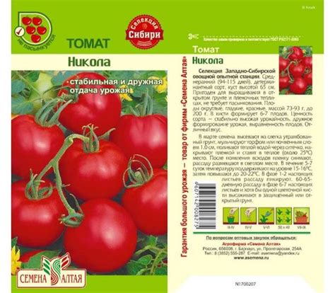 Томат Никола: характеристика и описание сорта, посев семян и пересадка ...
