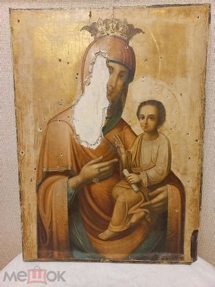 Икона "Иверская Пр. Богородица - "Афонская вратница". 1886 год. Афон ...