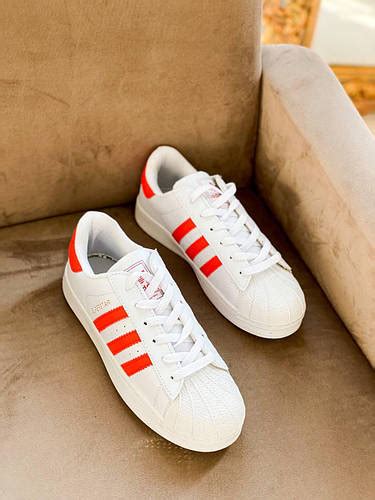Женские кроссовки Adidas Superstar белые Адидас суперстар кожаные (G ...