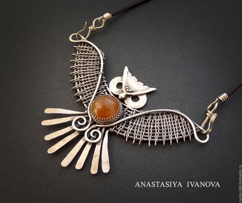 Сова RES | Wire work jewelry, Wire jewelry designs, Wire wrapped jewelry