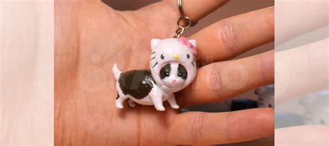 Брелок Кот в шапке Hello Kitti (Хелло Китти) купить в Санкт-Петербурге ...
