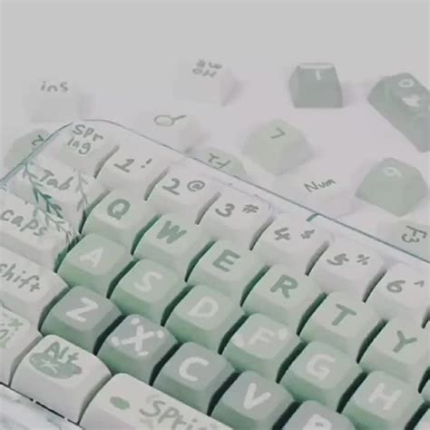 สีเขียว PBT ข้อความเหมือนกับ XDA รายละเอียดฤดูใบไม้ผลิออกนอกบ้านเล่นเกม ...