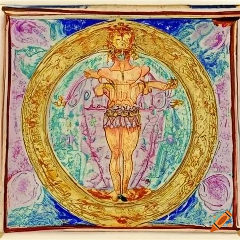Solarius, the Solar Sovereign, a radiant deity with golden skin and ...