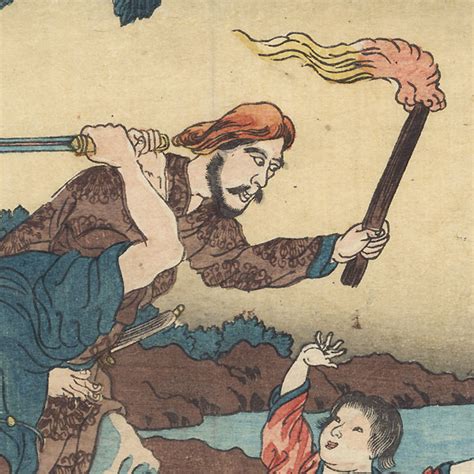 Kuniyoshi (1797 - 1861) Chinese name: Ts’ai Shun (Saijun): He Picked ...