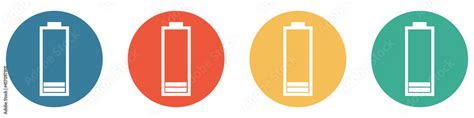 Bunter Banner mit 4 Buttons: Leere Batterie oder Akku Stock ...