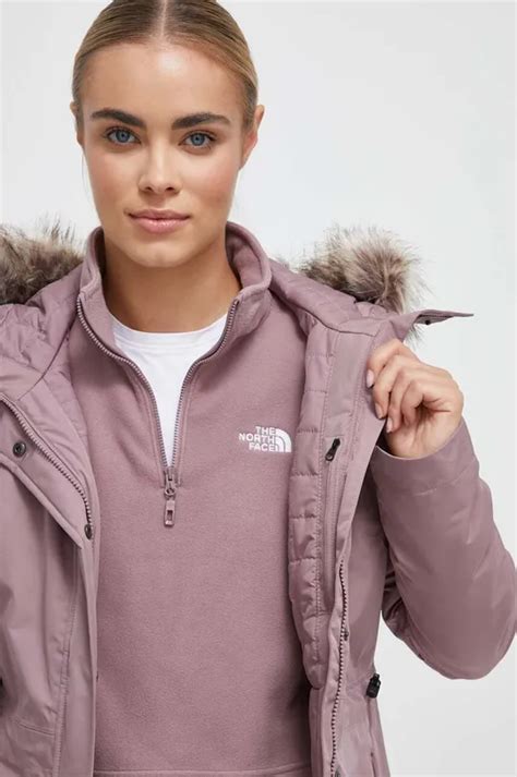 The North Face kurtka damska kolor fioletowy przejściowa | Answear.com