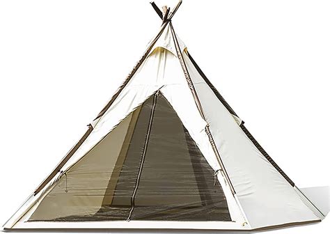 Tente Tipi en Toile Coton Tente Pyramide Tipi Indien pour 3~4 Personnes ...
