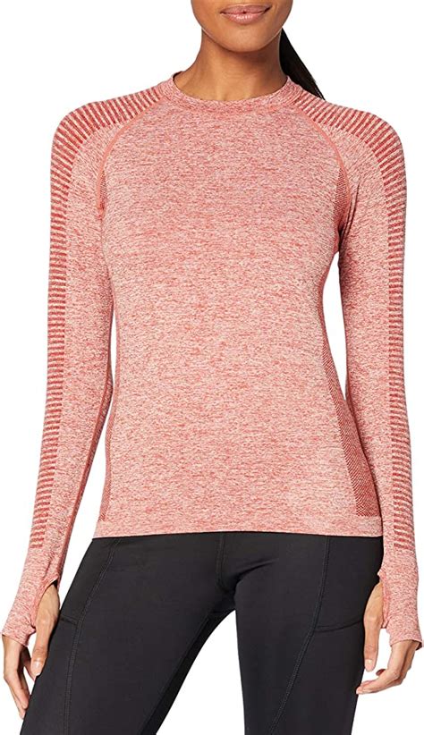 Amazon Brand - AURIQUE Women's Seamless Long Sleeve Sports Top : Amazon ...