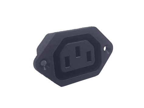 Разъем гнездо C13 IEC320 10A 250V на корпус внутреннее ("мама", розетка ...