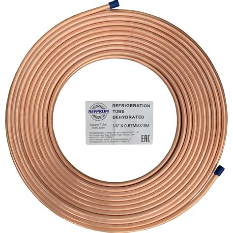 Труба медная Refprom 1/4" (6,35х0,67) бухта 15м 2465 002465 - выгодная ...