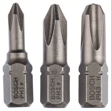 Набор бит Bosch Extra-Hart PH1/PH2/PH3 x 25 мм, 3 шт, 2607001752 ...