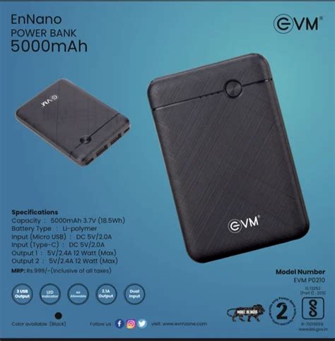 Evm Power Bank 5000mah at ₹ 499/piece | Pitampura | New Delhi | ID ...