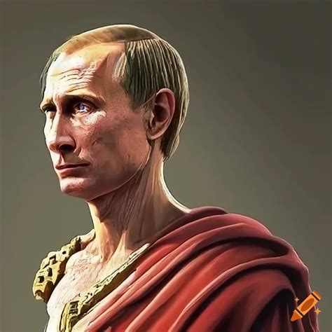 Satirical artwork of vladimir putin as julius caesar in a coliseum on ...