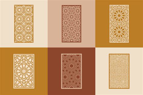 Set of ornamental islamic arabesque windows and doors. Arabic ...