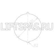 Кнопка лифтовая со шрифтом Брайля LS 120.06 BR купить в России