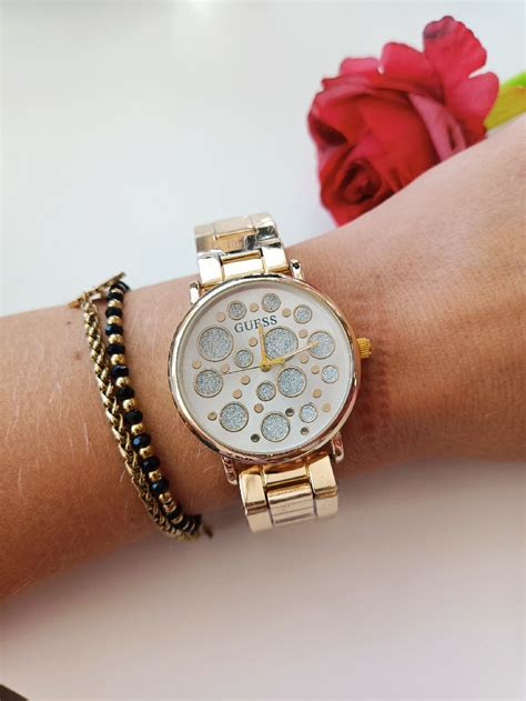 Zegarek Guess Stainless Steel złoty cyrkonie | Gliwice | Kup teraz na ...