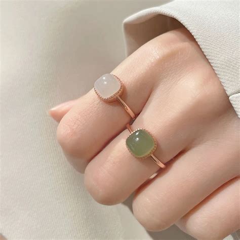 Женское кольцо из искусственного нефрита | AliExpress
